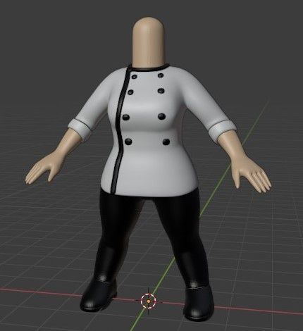 ♀️ FEMALE FUNKO POP CHEF WITHOUT APRON・ STL File for ・Cults