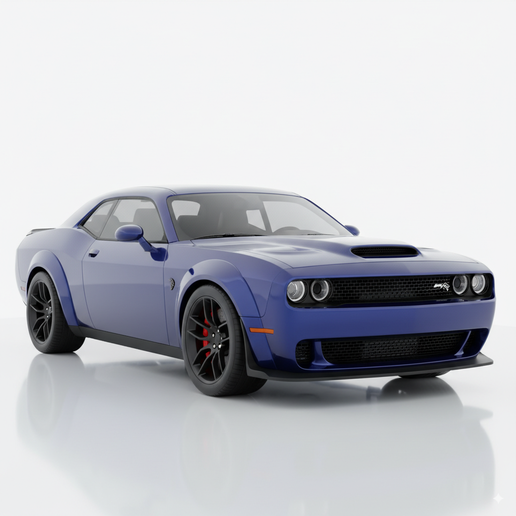 🚗 Dodge Challenger SRT Hellcat - Detailed 3D Model・ STL File for 3D ...