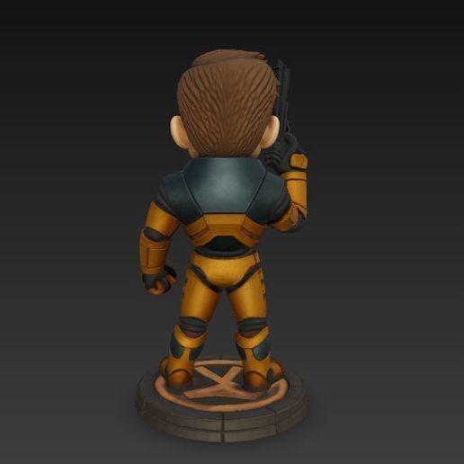 🎲 gordon freeman chibi half life・ STL File for 3D printing・Cults