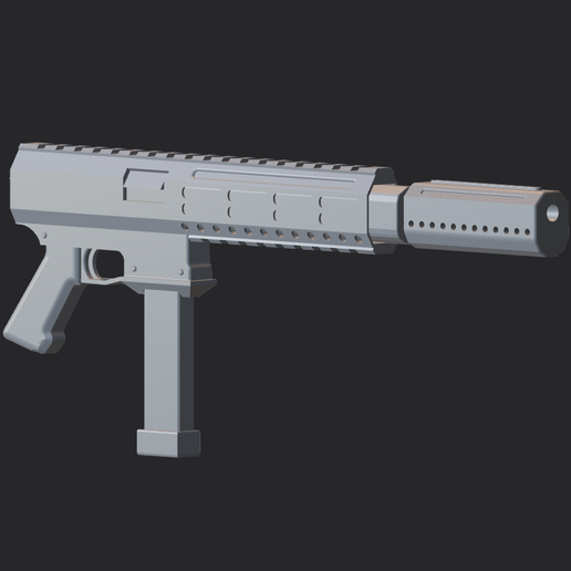 STL file Sci-Fi Sub Machine Pistol 🔫 ・3D printing idea to download・Cults