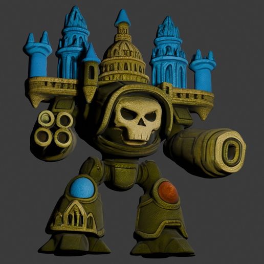 🤖 Emperror mech-warrior Textured 3D printable model・Free STL File for ...