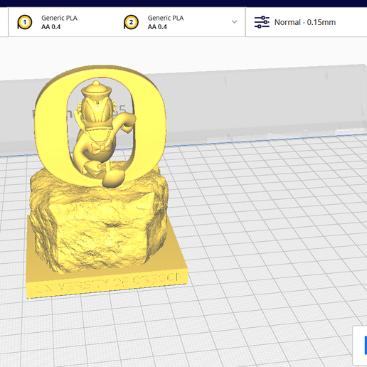 🏈 NCAA - Oregon Ducks football statue decor mascot - 3d Print - CNC ...