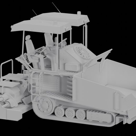 🚗 Asphalt Paver 3D Model・ STL File for 3D printing・Cults