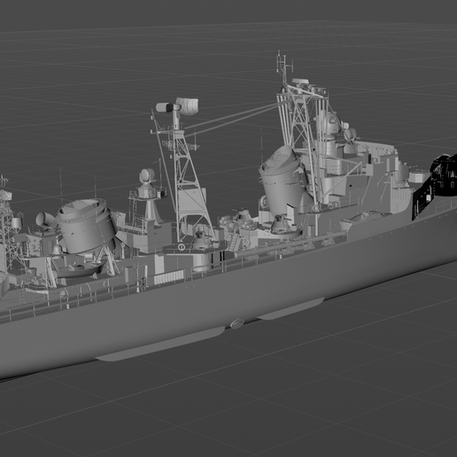 🚢 Digital model of China's "Guangzhou" destroyer・ OBJ File for 3D ...