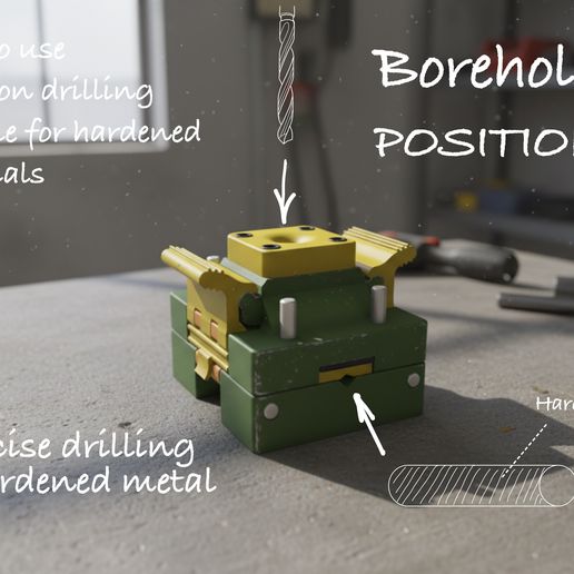 🛠️ Borehole Positioner/DRILLING ORIENTATOR・ STL File for 3D printing・Cults