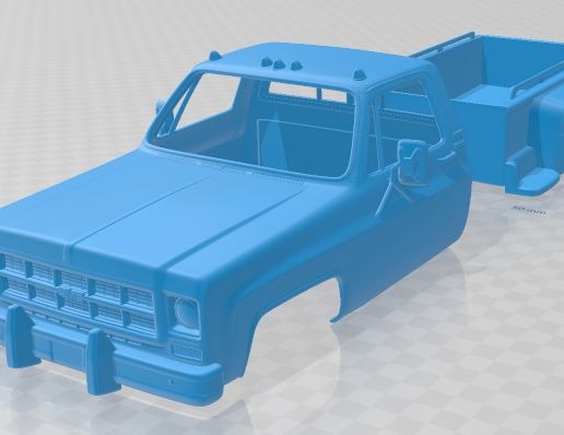 🚗 GMC Sierra Grande 454 Pickup 1979 Printable Body Car・ 3D File for 3D ...