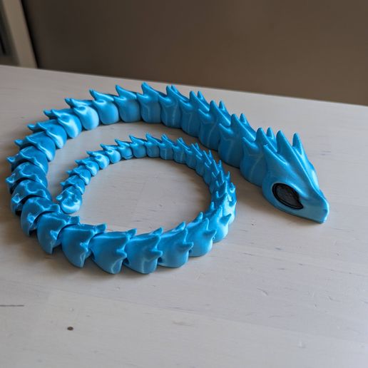 3D printing DRAGON SNAKE Articulated print in place • made with Ender 3 ...