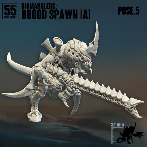 🎲 Biomanglers: Brood Spawn [A] (tyranids, termagants)・ 3D File for 3D ...