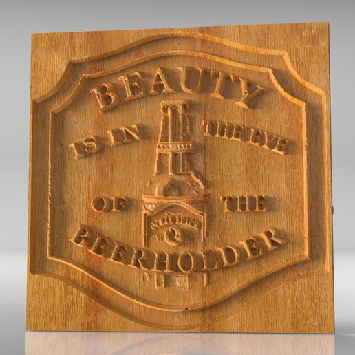 STL file Vintage beer sign, embossed with BMP2IGES,3D STL Model for Cnc ...
