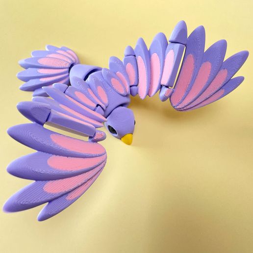 3D file little bird — articulated flexi print-in-place fidget animal 🐦 ...