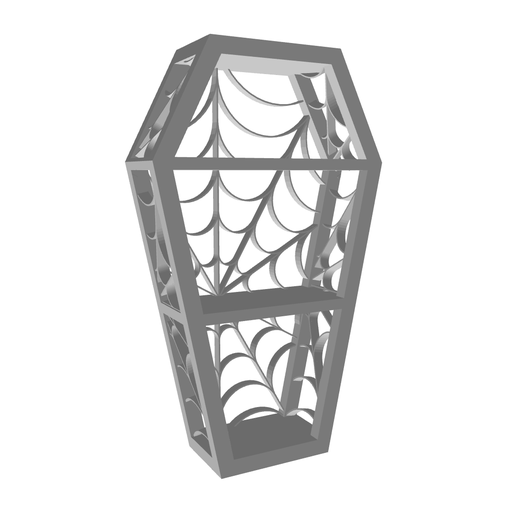 ⚰️ webbed coffin shelves・ STL File for 3D printing・Cults