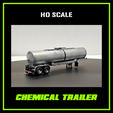 🚐 HO SCALE CHEMICAL TRAILER・ STL File for 3D printing・Cults
