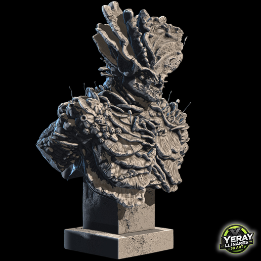 Archivo STL Busto del Bloater - The Last of Us - Escala 30 cm - Modelo ...