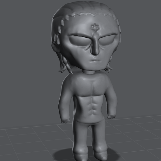 💬 Kanoh Agito (Kengan Ashura) Chibi Statue・ STL File for 3D printing・Cults