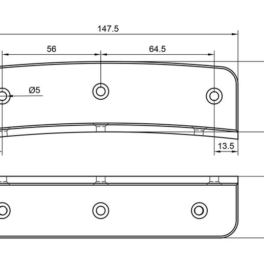 🏠 Curved bracket・free STL file for 3D printing・Cults