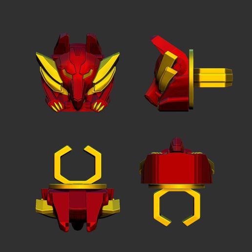 🎨 GOZYUGER MECHA HEAD RINGS FAN ART・ 3D File for 3D printing・Cults