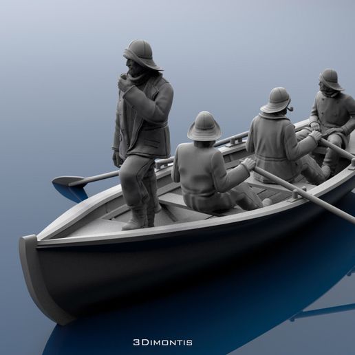 STL file sailors and boat 🛥️ ・3D printing design to download・Cults