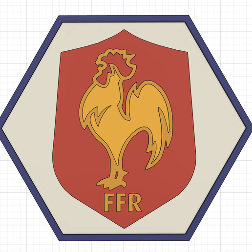 Free STL file logos France rugby 🇫🇷 ・3D print design to download・Cults