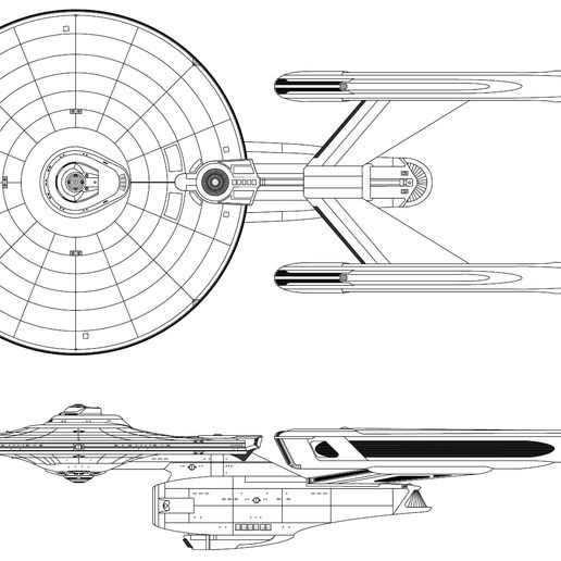 🖖 Federation Mogami Class Heavy Cruiser・Free 3D File for 3D printing・Cults