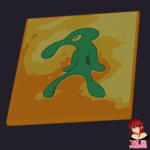 🎨 CALAMARDO ABSTRACTO PINTURA PARED / SQUIDWARDS PAINTINGS・ 3MF File ...