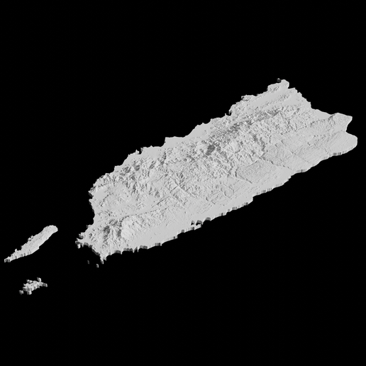 🇺🇸 USA Puerto Rico Topographic Map - 3D Terrain Elevation - Relief Map ...
