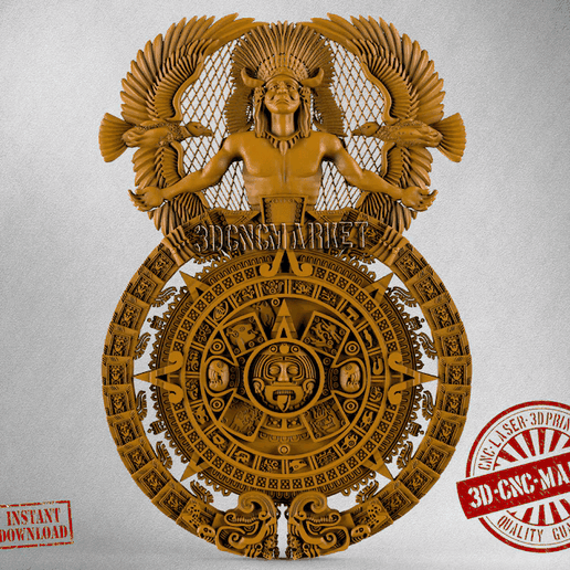 📅 Maya Calendar stl, Maya Calendar 3d figure, stl, 3d printer STL files ...