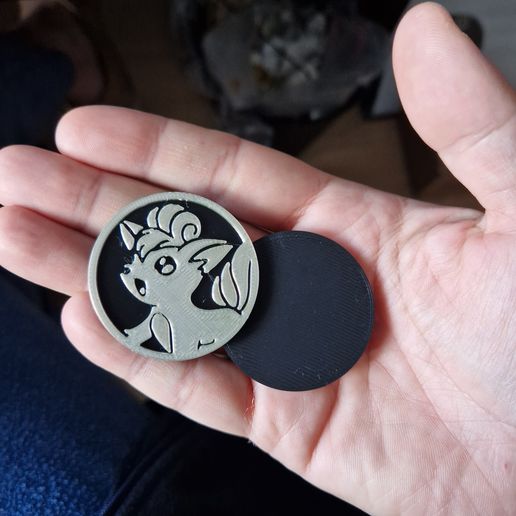STL file Vulpix Pokemon Coin 🐉 ・3D printable model to download・Cults