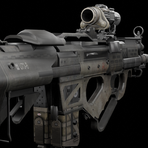 STL file Futuristic Compact Combat Rifle 3D Model 🦸 (OBJ)・3D printer ...