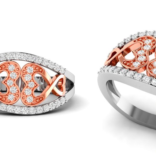STL file Heart Infinity Love Ring 💜 (OBJ)・3D printing template to ...