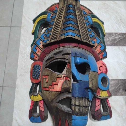 🇲🇽 MASK AZTECA CULTS MEXICO・Archivo STL para Impresión 3D・Cults