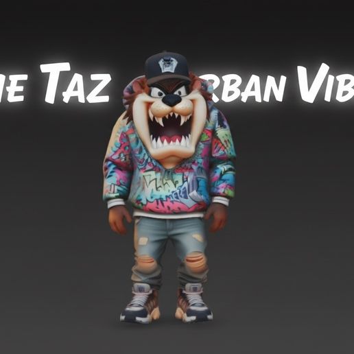 👾 the Taz Urban Vibes・ STL File for 3D printing・Cults