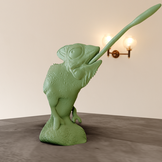 STL file chameleon bust statue stl 👤 ・3D printer model to download・Cults