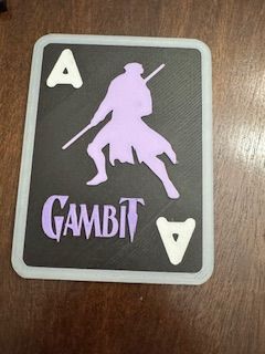 3D printable Gambit Card Prop Wall Art • made with FlashForge ...