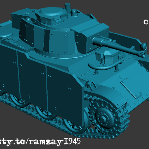 🇭🇺 Toldi IIa 1:100・ STL File for 3D printing・Cults