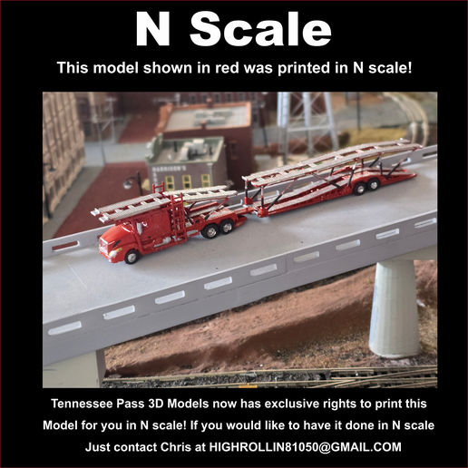 🚚 HO SCALE AUTO HAULER・ STL File for 3D printing・Cults