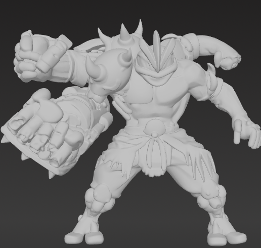 STL file Cyber Machamp 🐉 ・3D printer design to download・Cults