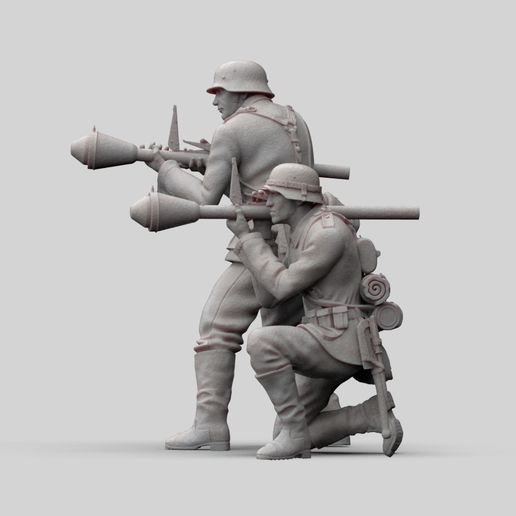 🫡 German Soldiers and Faustpatrone・ STL File for 3D printing・Cults
