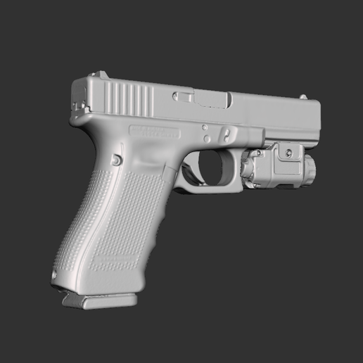 STL file Glock 17 Gen4 Nightstick 550XL Real Size Scan 3D Gun Mold 🔫 ...