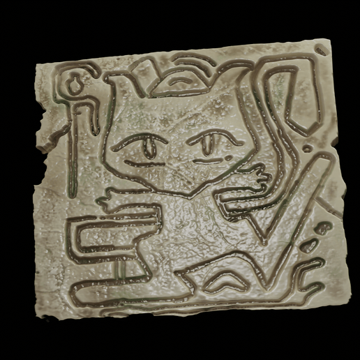 🆓 Mew ancient plate Free 3D print model・Free STL File for 3D printing・Cults