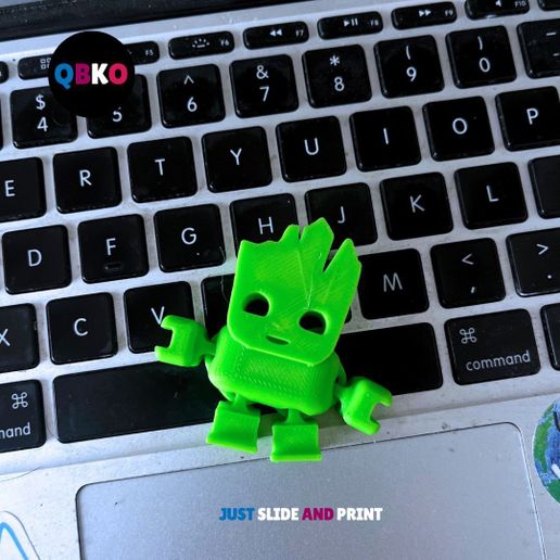 👌 DESKTOP FIDGET BABY GROOT (PRINT IN PLACE).・ STL File for 3D printing ...