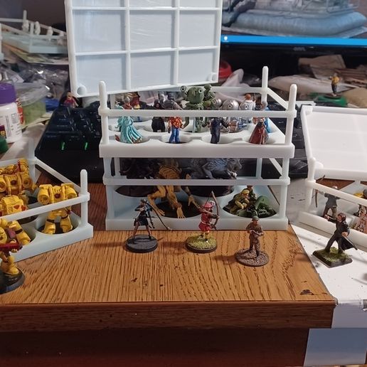 🎲 Miniatures Storage Tray, 40mm Round Base x 6, ShoeBox Miniatures ...