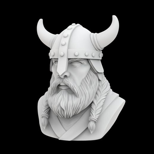 👤 Viking Warrior Bust 3D Print Model・ STL File for 3D printing・Cults