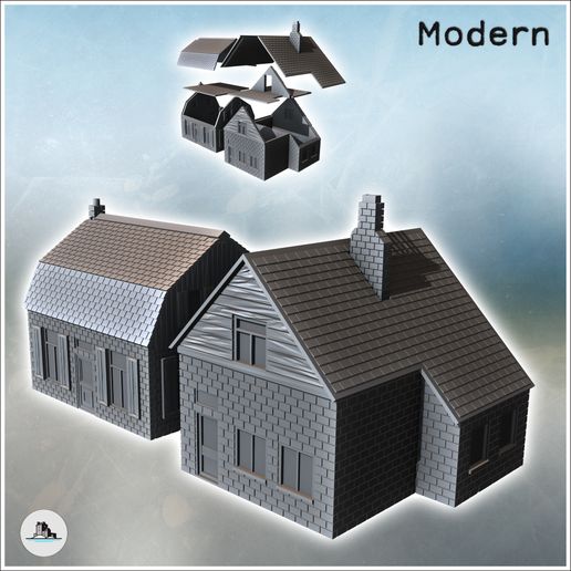 🏘️ Set of houses on the Son bridge (Netherlands) - Modern WW2 WW1 World ...