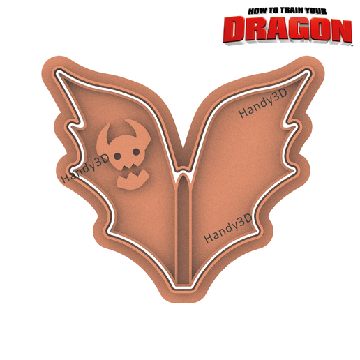 STL file Toothless tail- How to train your dragon COOKIE CUTTER 8cm 🚆 ...
