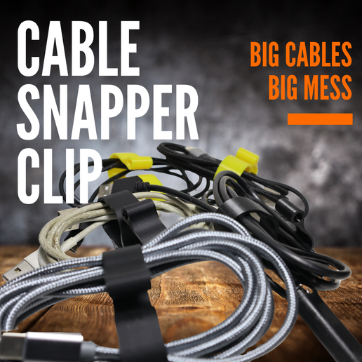 🔌 Cable Snapper Clip・ 3MF File for 3D printing・Cults