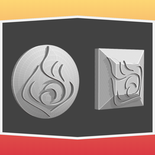 STL file Pyro element - Vision's rune 🎭 ・3D printing model to download ...
