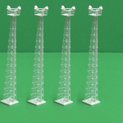 🏠 RAIL YARD LIGHT TOWER 1:87 HO SCALE・Free 3D File for ・Cults