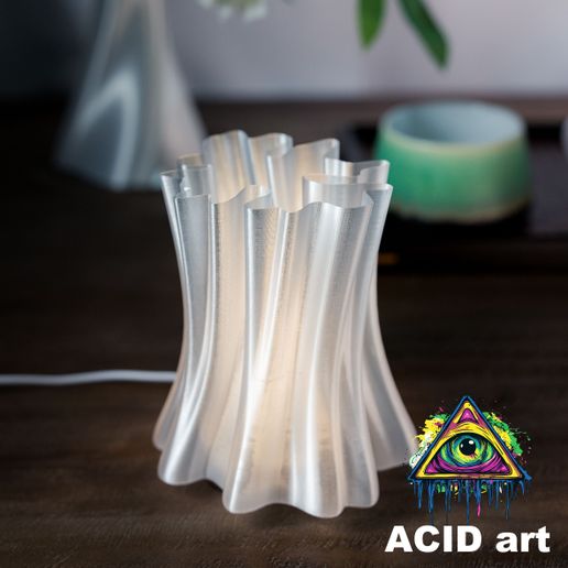 🔦 Water_Flow Table Lamp・ STL File for 3D printing・Cults