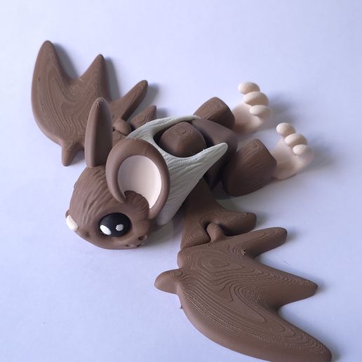 🦇 Little Flexi Bat・ STL File for 3D printing・Cults