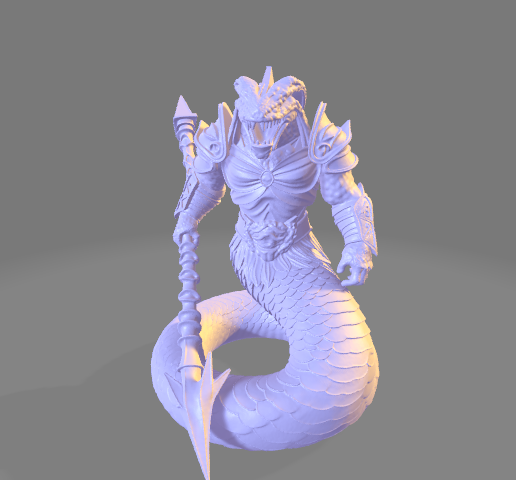 🐍 Serpent Warlord – Poseable Snake Warrior STL Model・ STL File for 3D ...